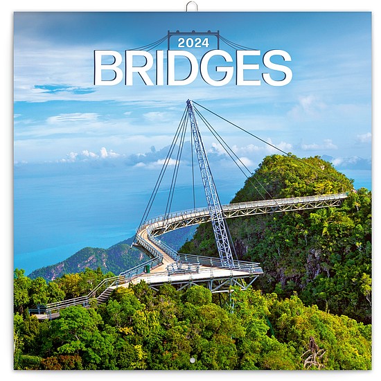 Lemeznaptár Bridges 2024, 30 × 30 cm - Leon