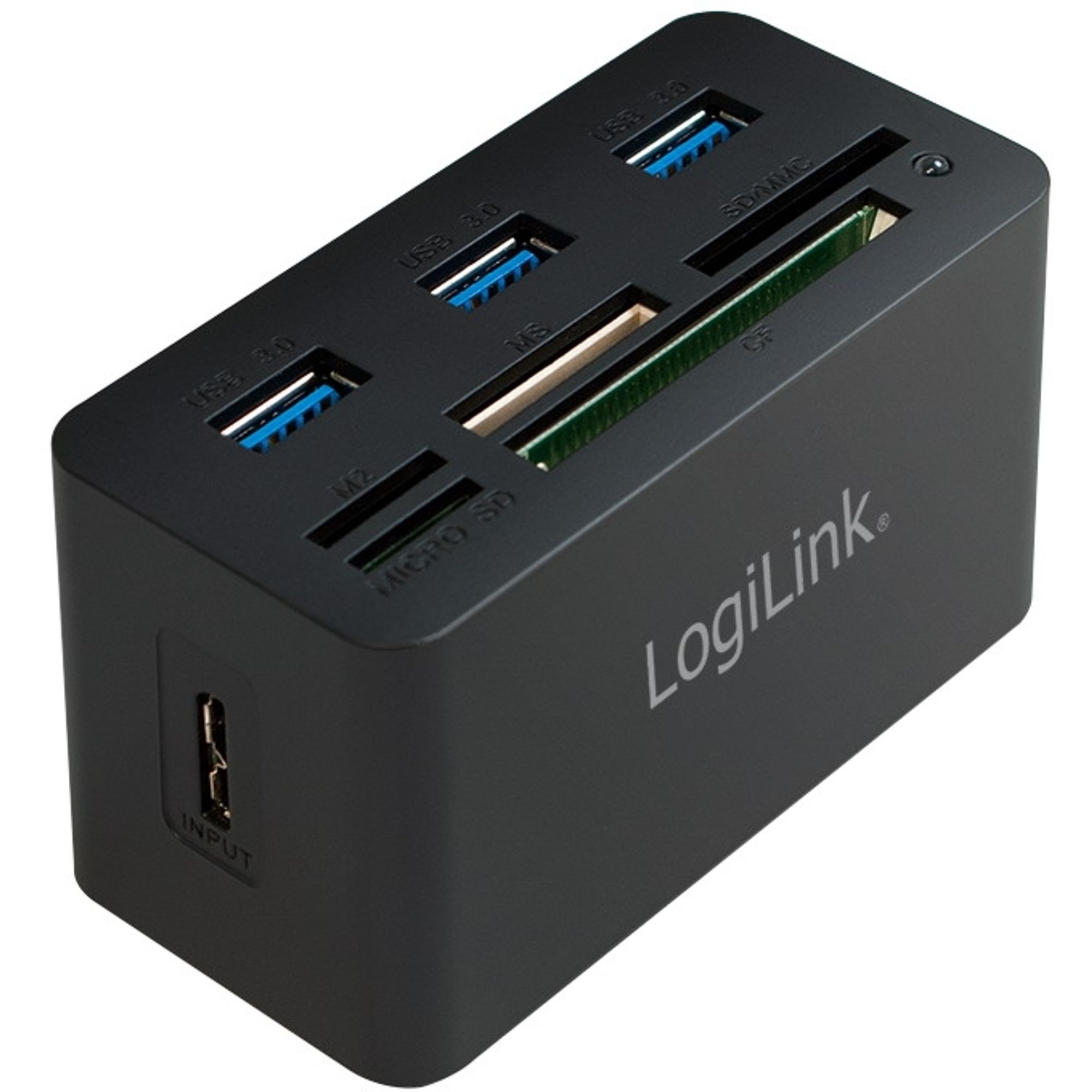 LogiLink USB 3.0 Hub with All-in-One Card Reader (CR0042) - Leon